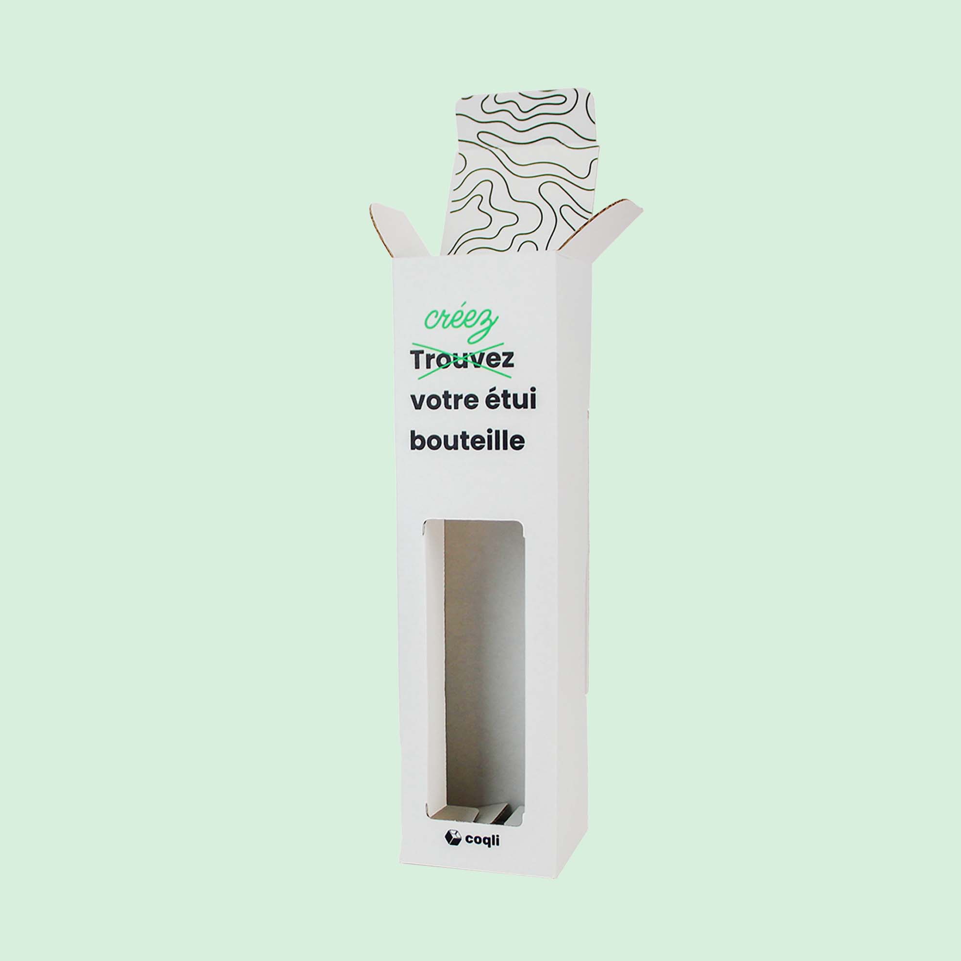 Étuis bouteille à fenêtre sur mesure | Emballages en carton